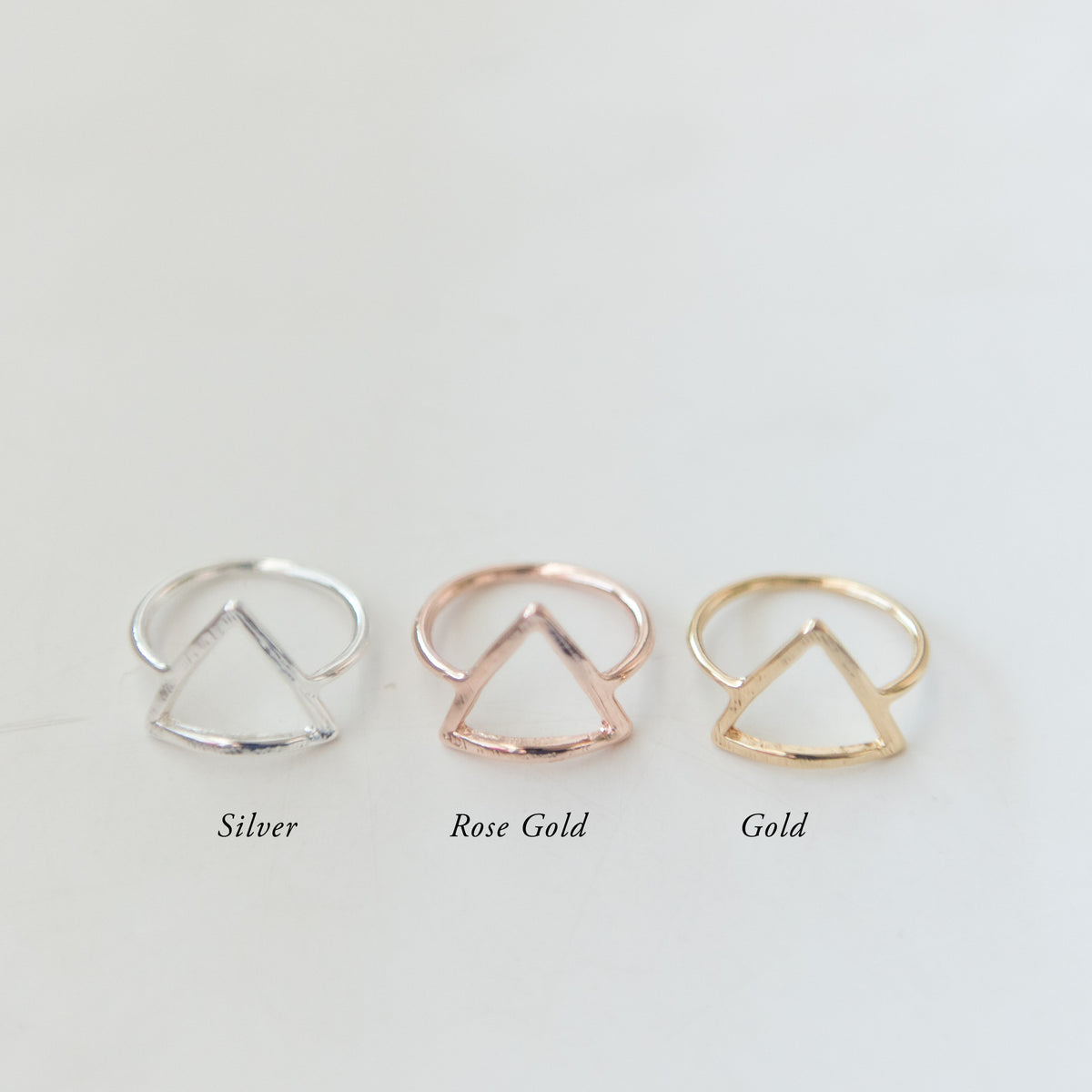Hollow Triangle Rings – The Peach Tree Deals
